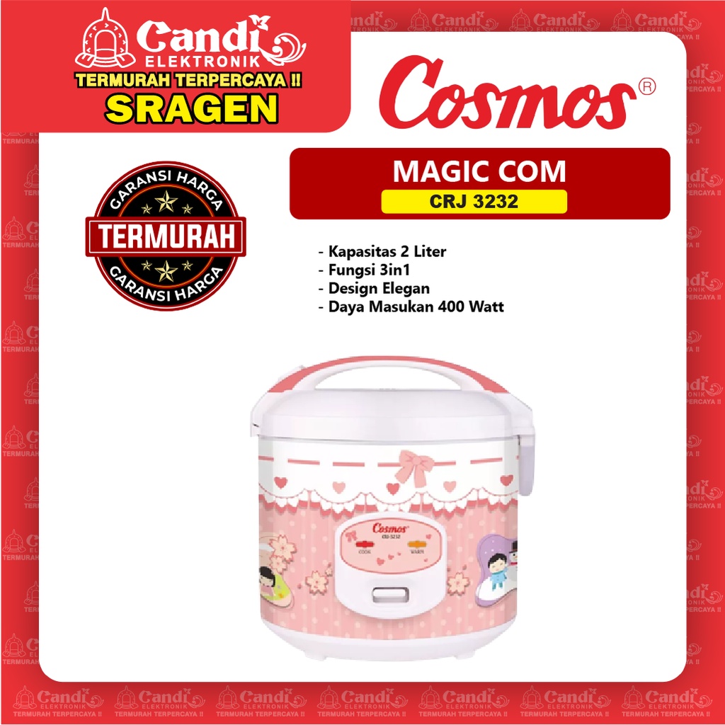Jual COSMOS Magic Com 2 Liter CRJ 3232 | Shopee Indonesia