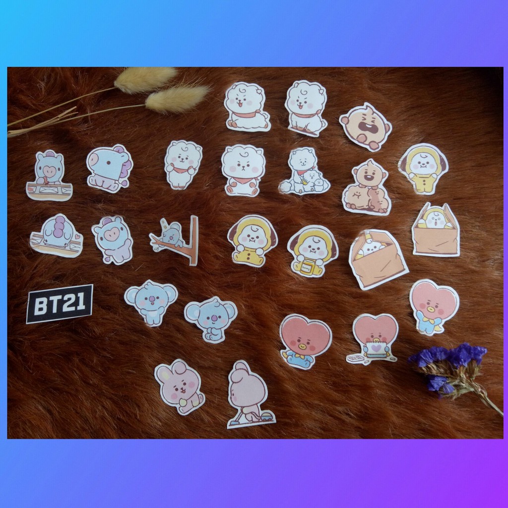 Jual Sticker Baby BT21 Isi 26 pcs | Shopee Indonesia