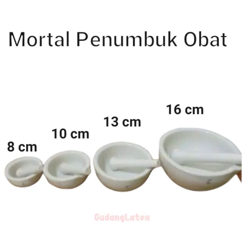 Jual mortar penumbuk obat / mortal penggerus / cobek keramik obat 6cm ...