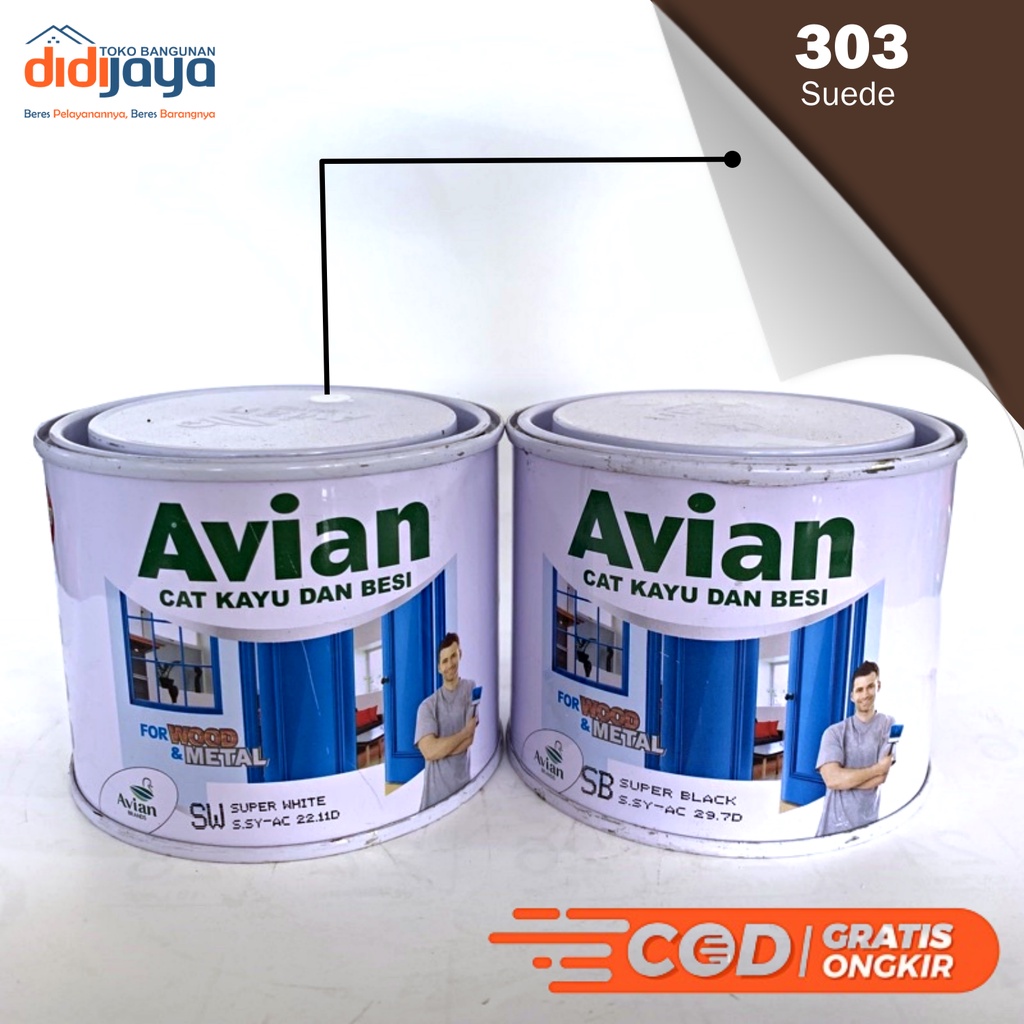 Jual Cak Kayu dan Besi Avian 0.45 Liter warna Suede 303 | Shopee Indonesia