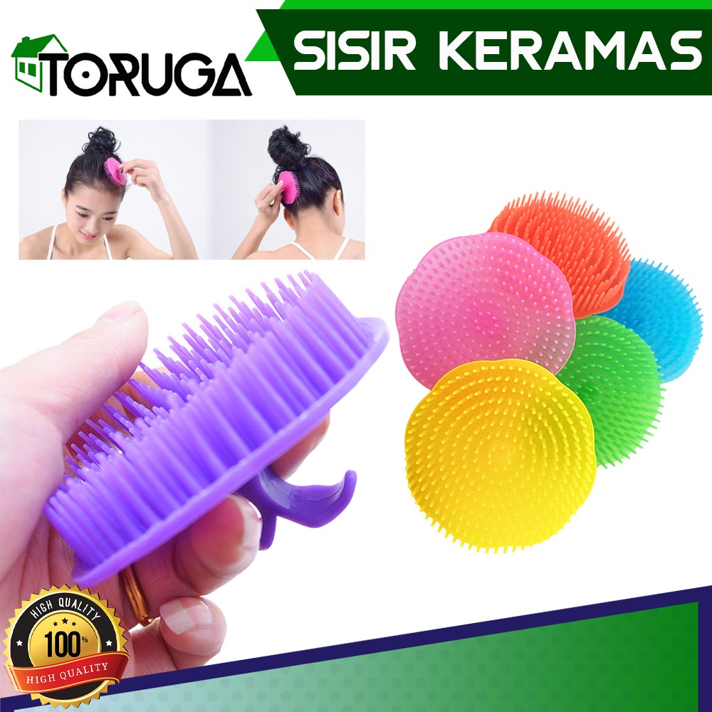 Jual Sisir Keramas Rambut Bulat Salon Creambath Pijat Kepala Serbaguna ...