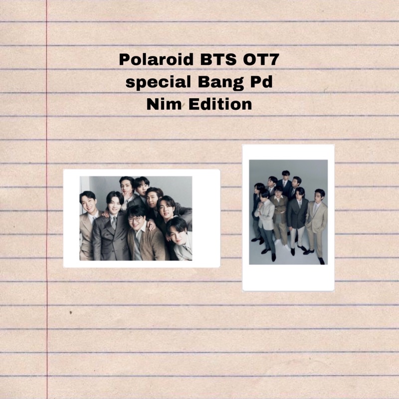 Jual polaroid BTS special Bang Pd Nim Edition | Shopee Indonesia