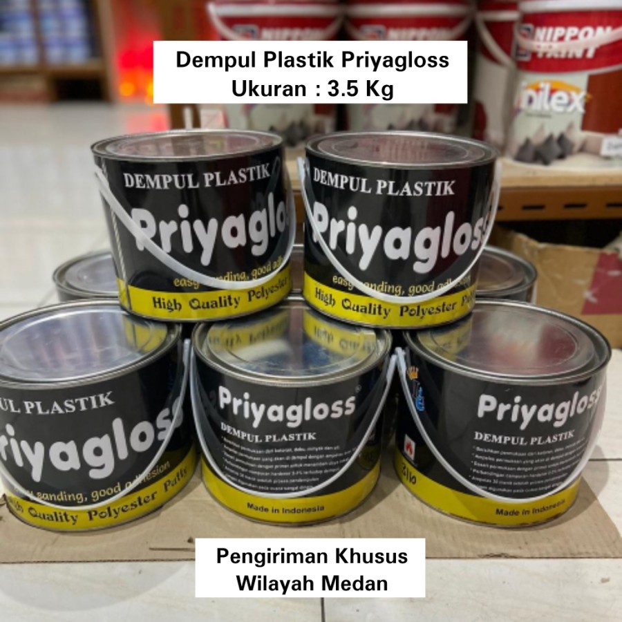 Jual DEMPUL PLASTIK PRIYAGLOSS / DEMPUL MOBIL / DEMPUL PLASTIK 3.5 KG ...