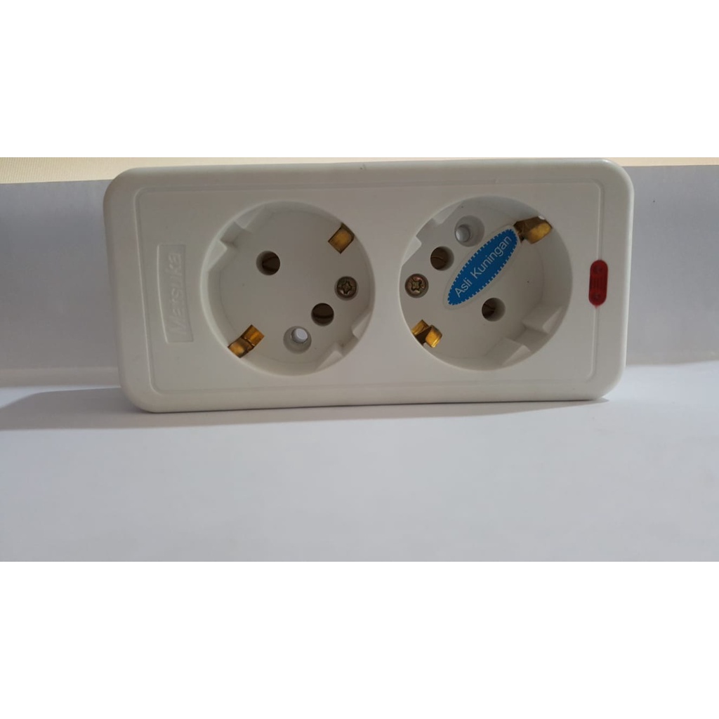 Jual Stop Kontak Matsuka 2 Lubang Asli Kuningan | Shopee Indonesia