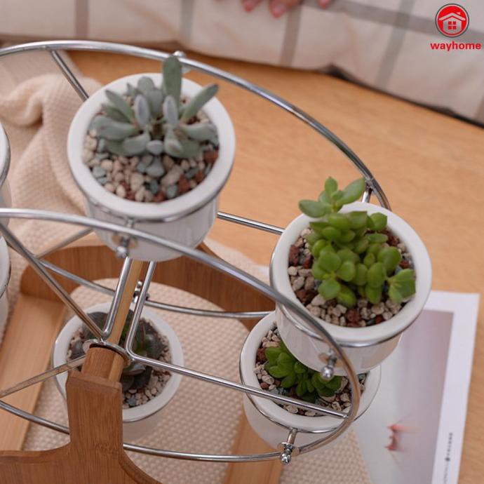 Jual Pot Tanaman Bentuk Roda Kincir Ria Dengan 6 Round Keramik Untuk ...