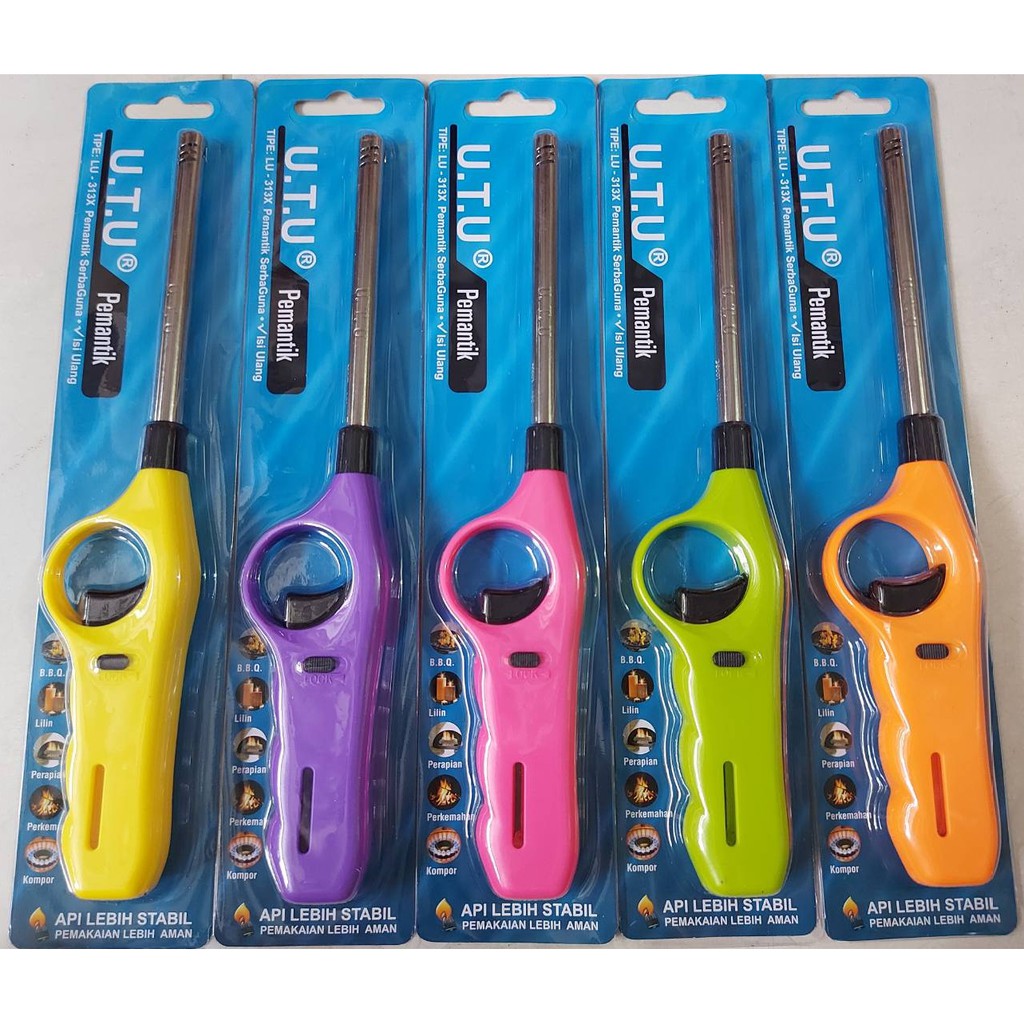 Jual Korek Gas Panjang UTU Pematik Kompor Kualitas Bagus Lighter ...