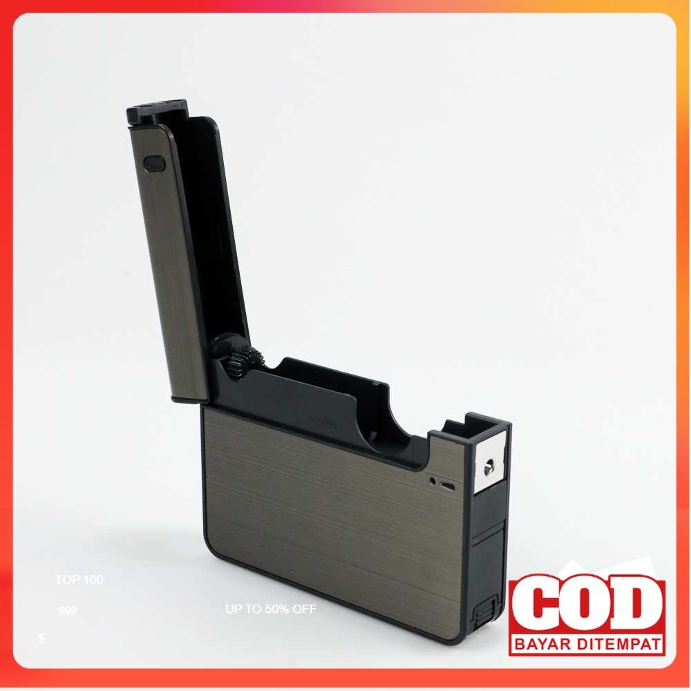 Jual Firetric Kotak Rokok Plus Slot Korek Api Keren JD-YH001/Tempat ...