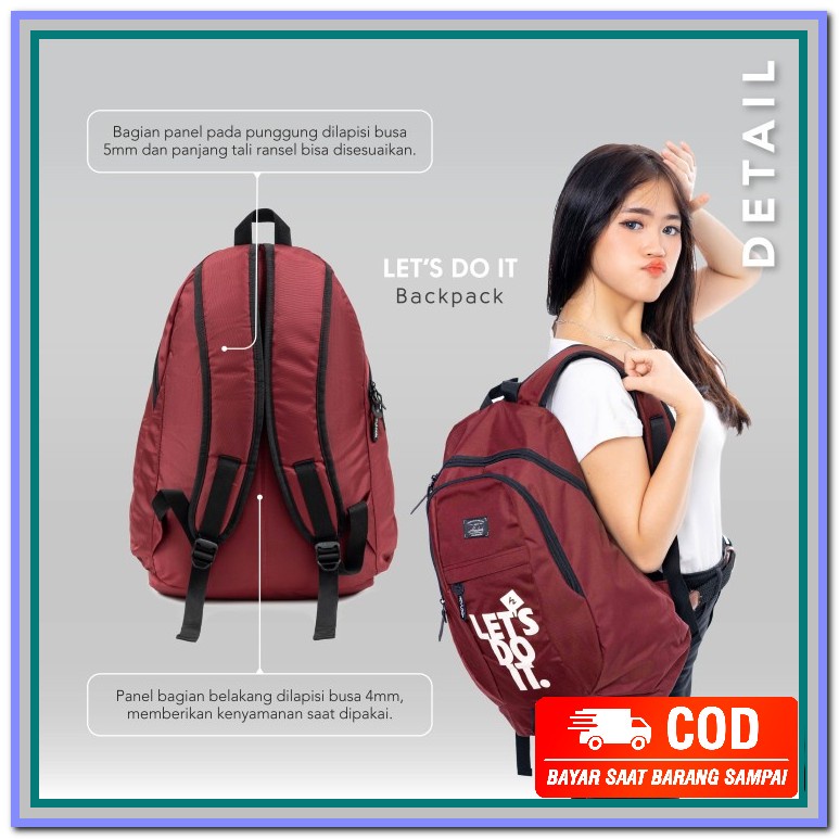 Jual Tas Ransel Gendong Gemblok Pria Kanvas Besar Laptop Kuat Gym Nya ...