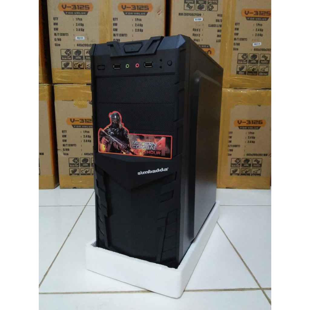 Jual Casing PC Simbadda Sim-V 3126 include Power Supply 380 Watt | Shopee Indonesia