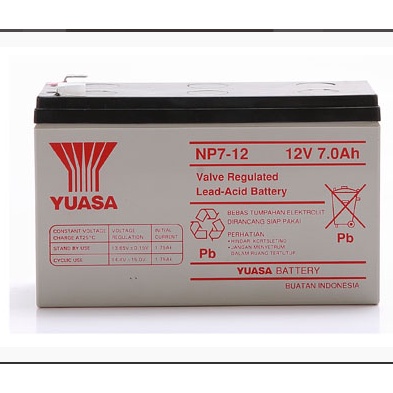 Jual Aki Kering Battery YUASA NP7 12 12V 7Ah Aki UPS CCTV Speaker Sprayer Mobil Motor Mainan ...