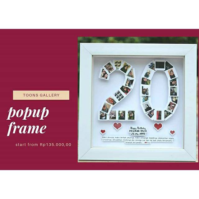 Jual KADO WISUDA ULTAH POPUP FRAME 10R persegi | Shopee Indonesia