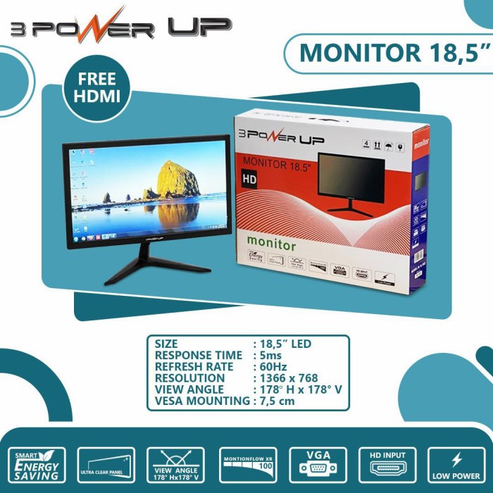 Jual Monitor Computer / Monitor CCTV Input HDMI - VGA Monitor 19Inch ...