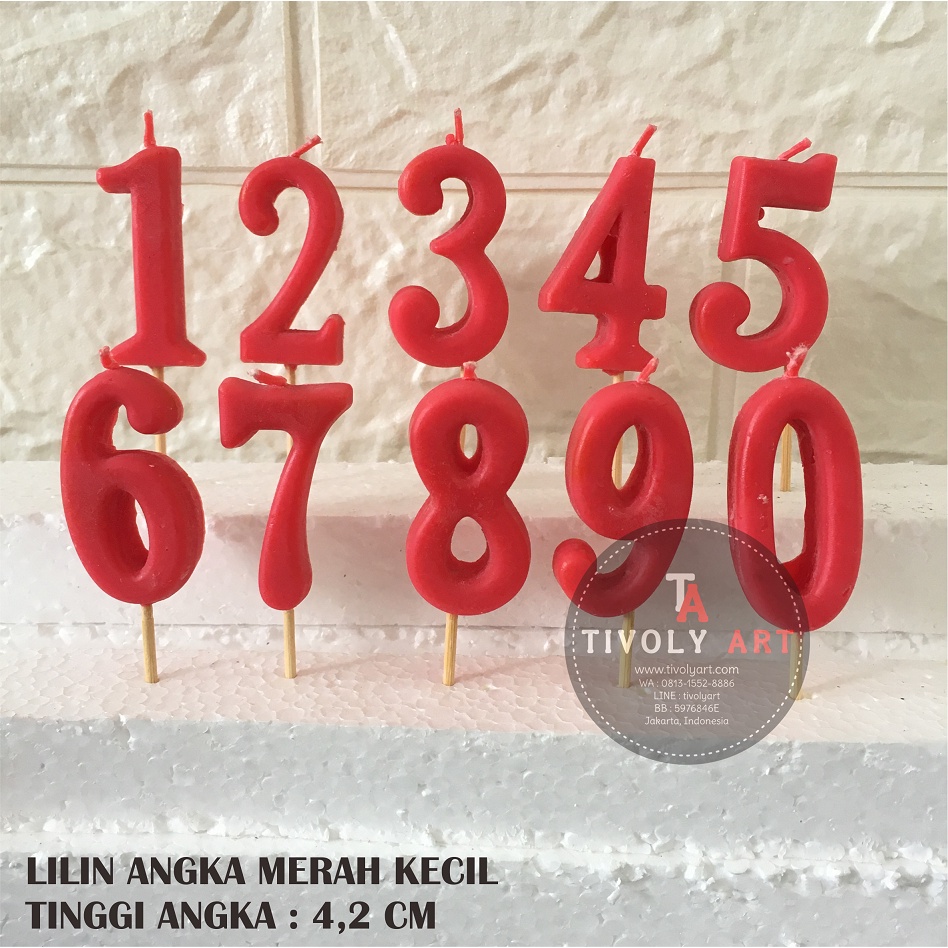 Jual Lilin Ulang Tahun / Lilin MERAH / Lilin Angka MERAH KECIL | Shopee ...