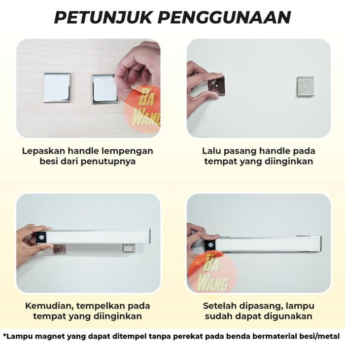 Jual Lampu LED Magnetic Sensor Light Otomatis Gerak Lemari Dinding ...