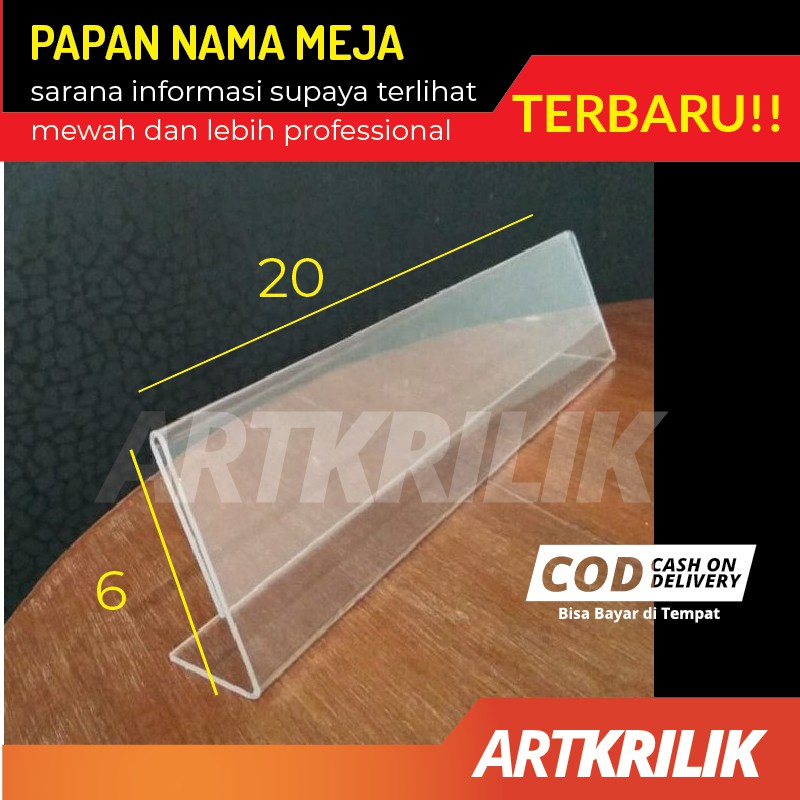 Jual Artkrilik Works | PAPAN NAMA MEJA | NAME TAG | VIP RESERVASI LABEL ...