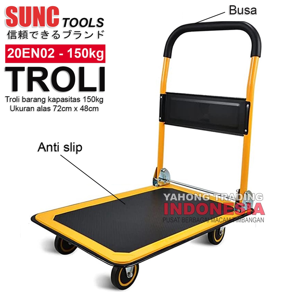 Jual Troli Lipat 150kg Trolli Besi Trolley Serbaguna Troly Barang SUNC ...