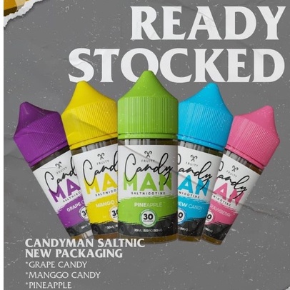 Jual CANDYMAN SALT 30ML 30MG SALTNIC E-LIQUID VAPORIZER VAPE | Shopee ...
