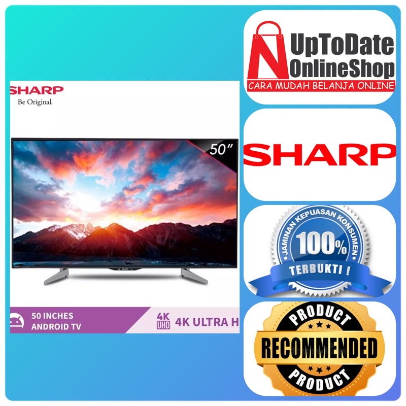 Jual TV LED 50INCH SHARP LC-50UA440X SMART TV 4K UHD | Shopee Indonesia