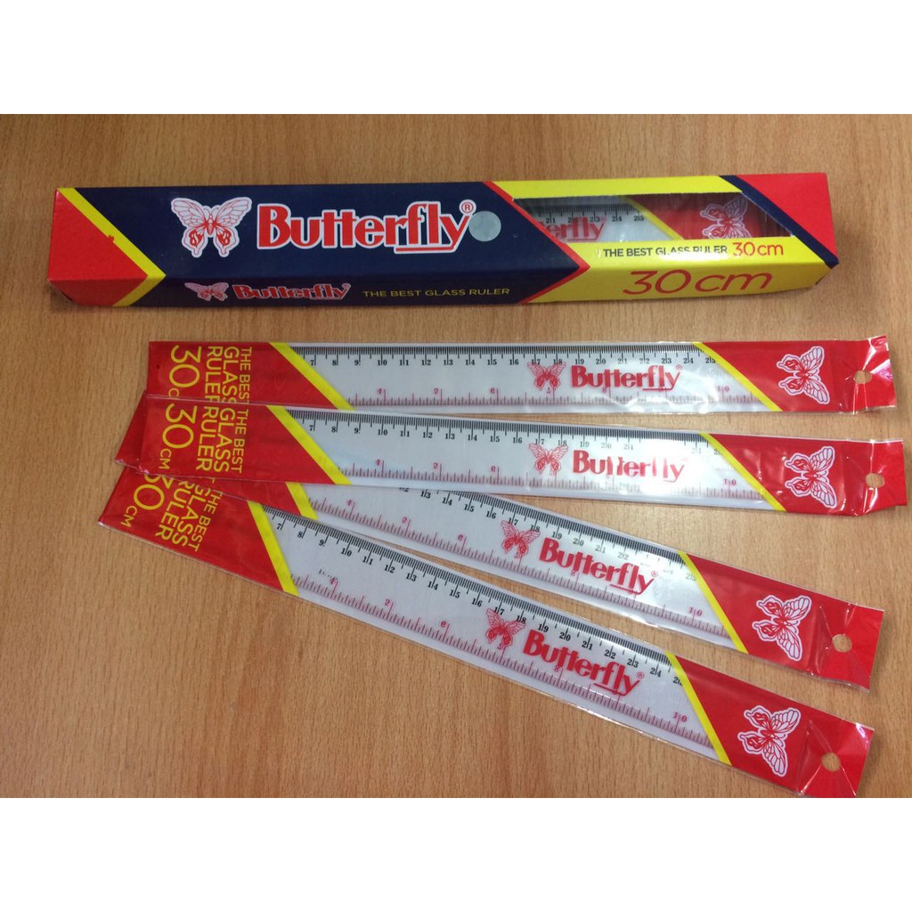 Jual Penggaris Butterfly 30cm Rol Penggaris Plastik | Shopee Indonesia