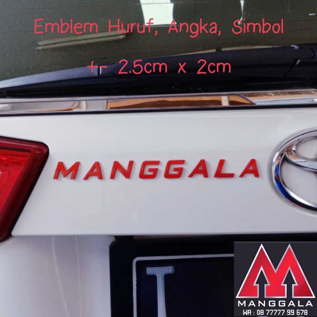 Jual Emblem Huruf Angka Simbol Merah | Shopee Indonesia