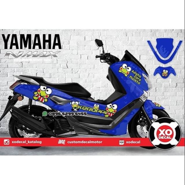 Jual DECAL ATICKER YAMAHA NMAX BLUE KEROPPI DESIGN | Shopee Indonesia