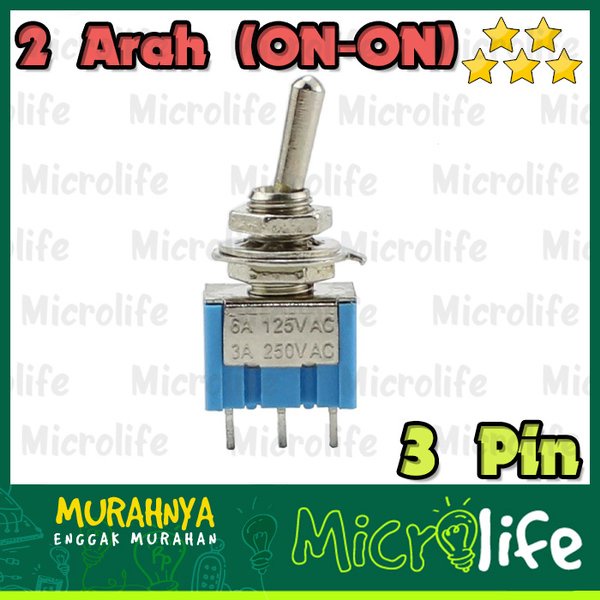 Jual Saklar 3 Pin 2 Arah Toggle ON-ON Togle Switch MTS-102 | Shopee ...