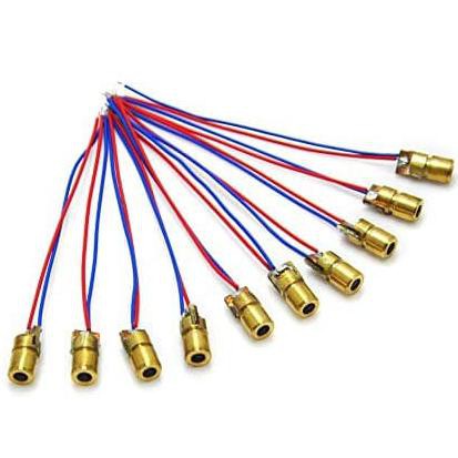 Jual 650nm 6mm 5mW 5v Laser Dot Diode Module Head Wl Red Laser Diode ...