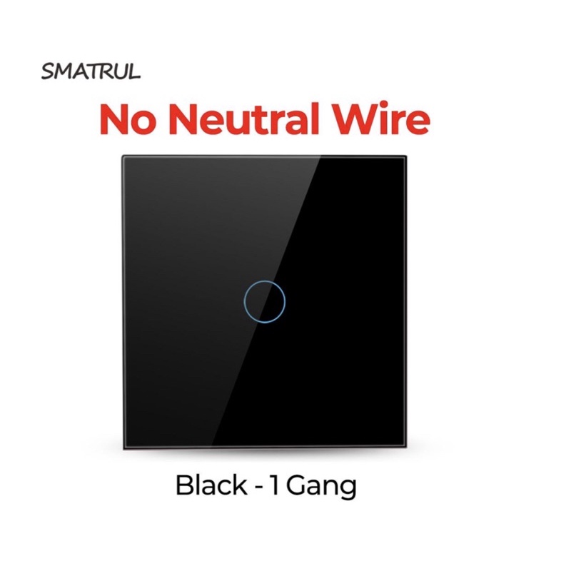 Jual SMATRUL Saklar Sentuh Hitam 1 Gang Wall Light Touch Sensor Switch ...