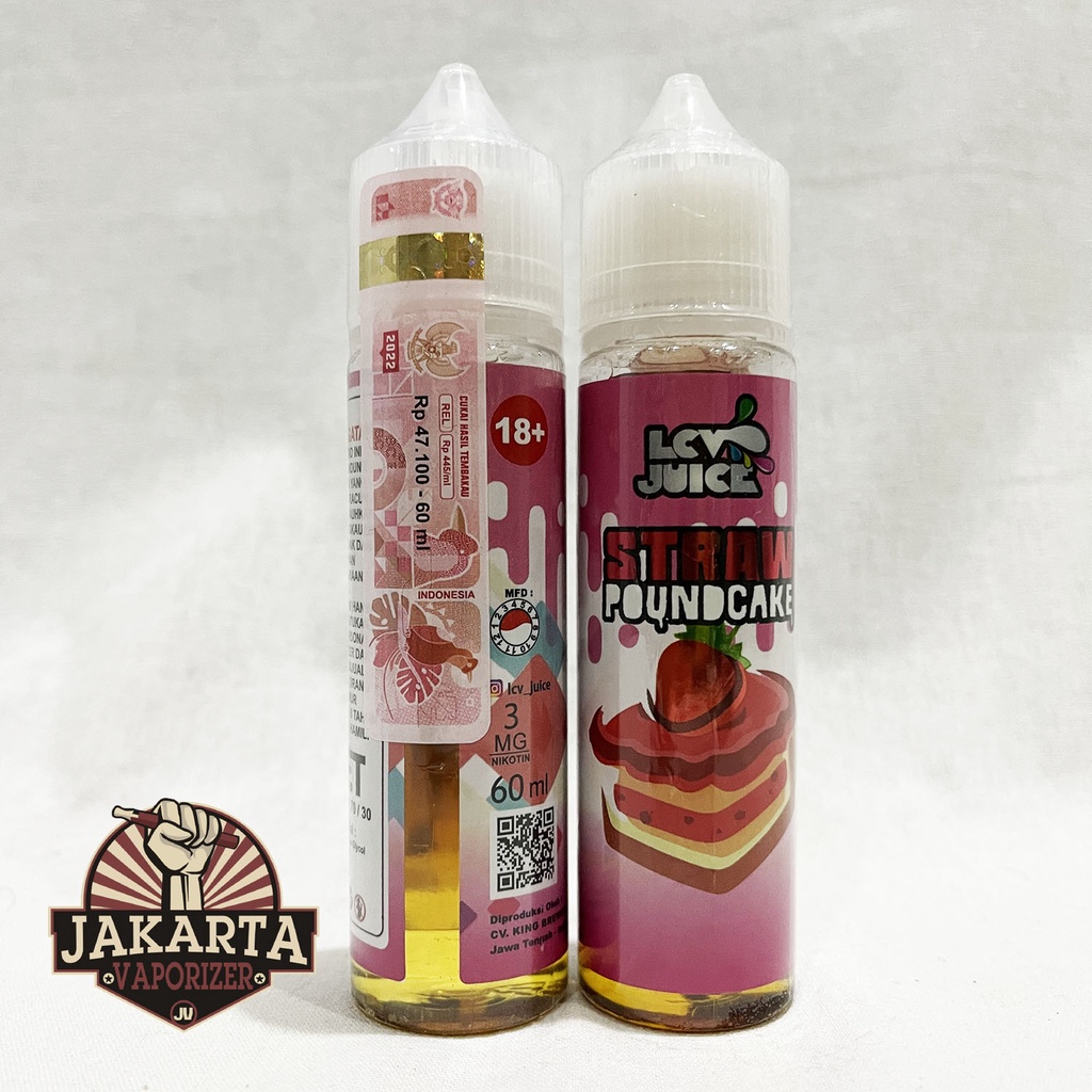 Jual LCV STRAWBERRY POUNDCAKE 60ML 3MG 6MG by King Brewery ELiquid Vapor Vape | Shopee Indonesia