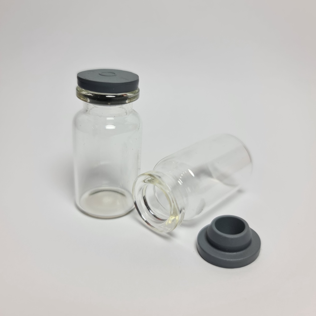 Jual Vial 8ml botol kaca tester tutup karet rubber stopper | Shopee ...