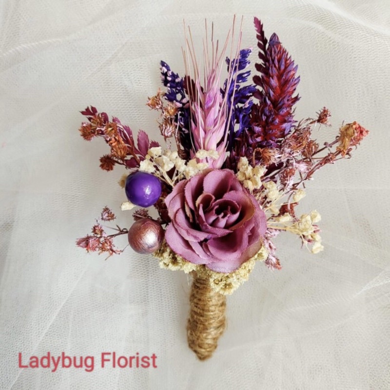 Jual korsase groom corsage pin jas pria boutonnière korsage rosegold ...