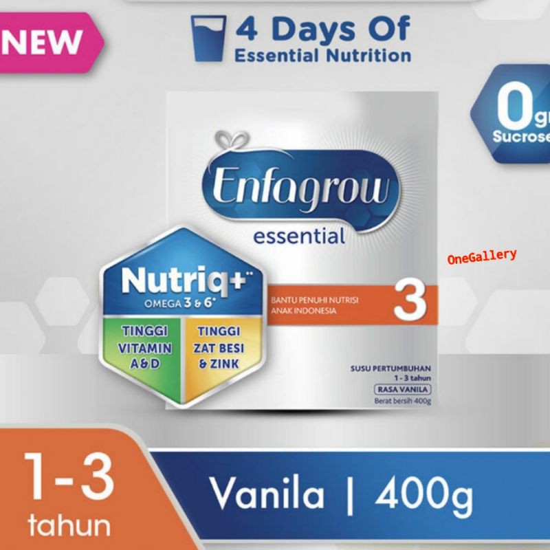 Jual Susu Enfagrow Essential 3+ Vanila 240gr/400gr | Shopee Indonesia