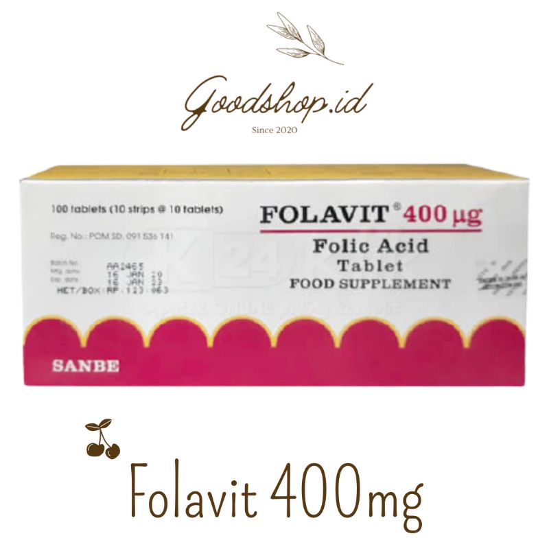 Jual FOLAVIT 400 MG (10 STRIPS @10 TABLETS) | Shopee Indonesia