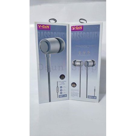 Jual Handsfree V-Gen VEP1-20 DeepBass Wired Earphone Headset Panjang ...