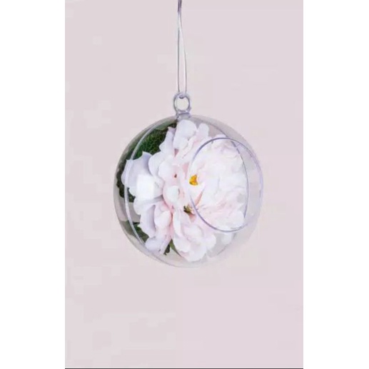 Jual Vas Bunga Terrarium Acrylic Bulat Minimalis 9cm 13cm / Vas Bunga ...
