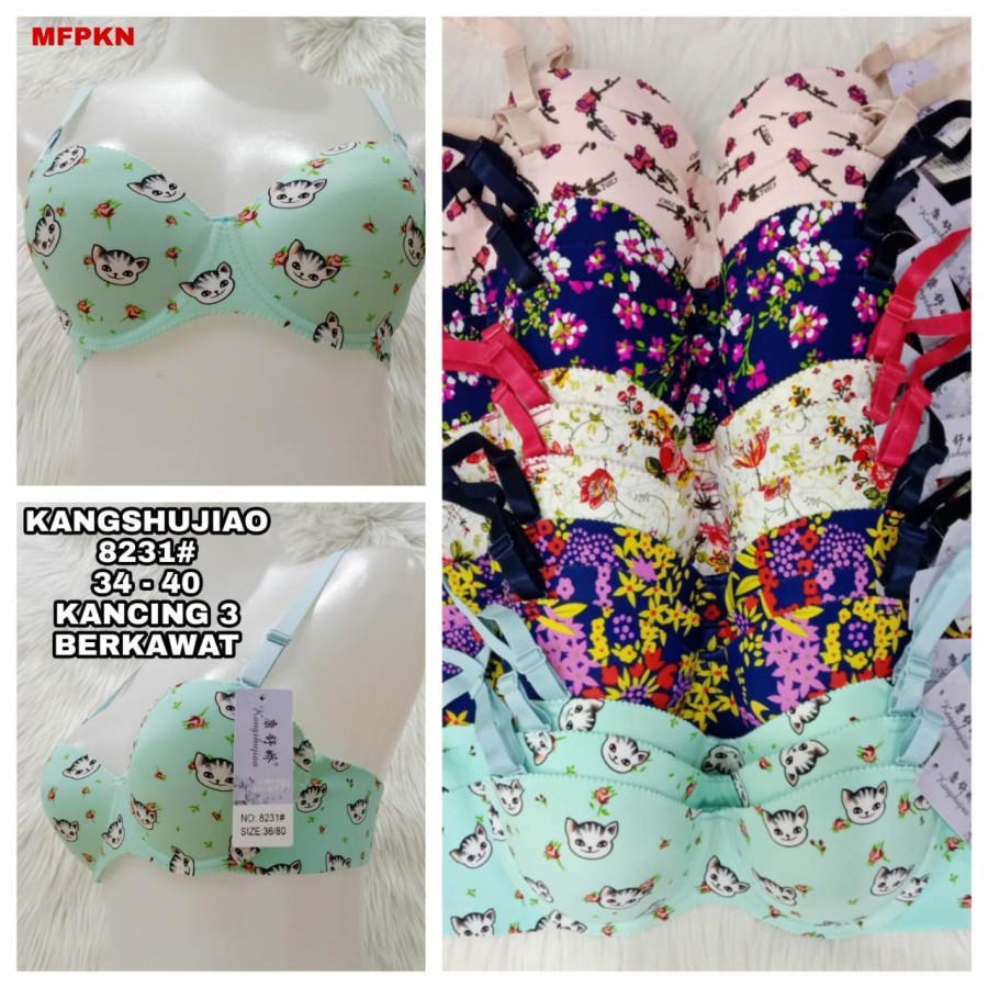 Jual BH / BRA WANITA MOTIF LUCU PAKAI KAWAT / BUSA 1 PCS KUALITAS ...