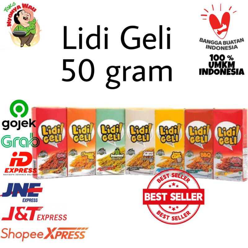 Jual Lidi Geli 50gr / Mie Lidi Snack Kekinian / Mie Lidi Terlaris ...