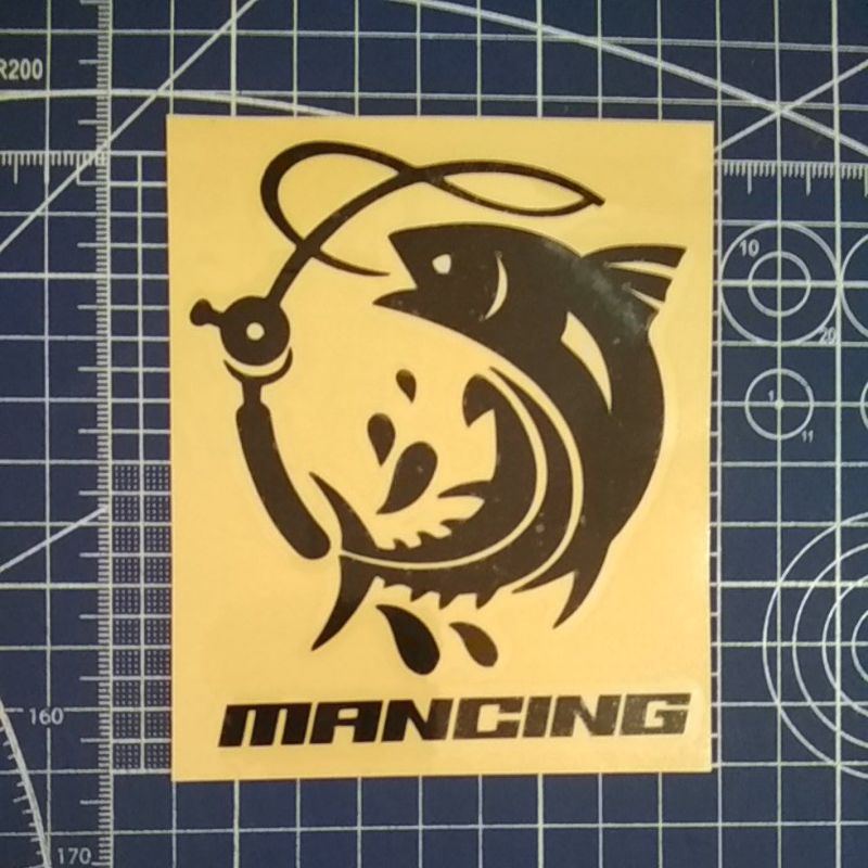 Jual cutting sticker mancing, angry shark, Daddy shark | Shopee Indonesia