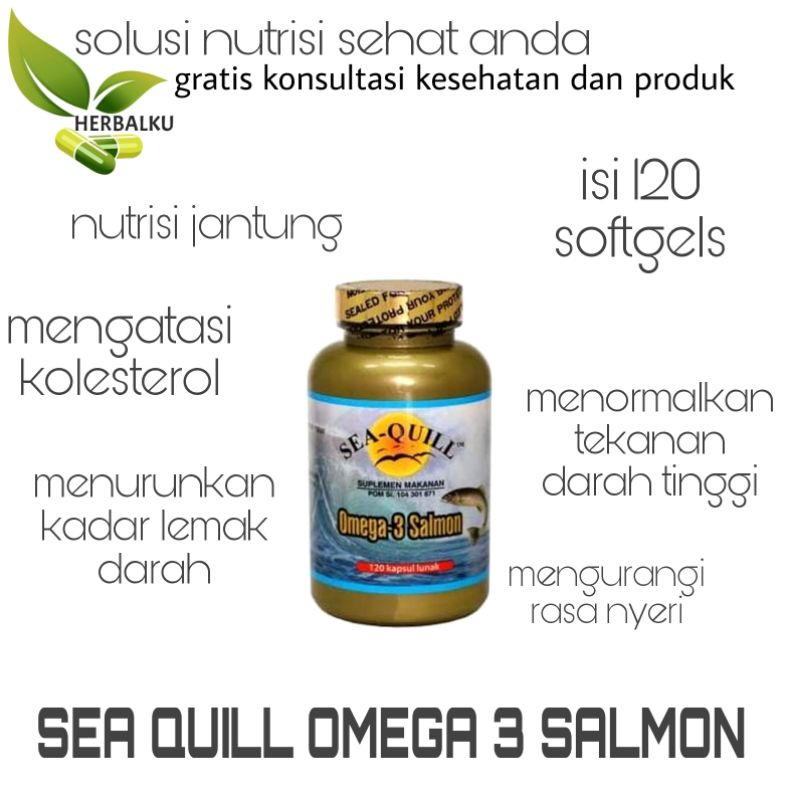 Jual SEA-QUILL SEAQUILL SEA QUILL OMEGA 3 SALMON FISH OIL JANTUNG ...