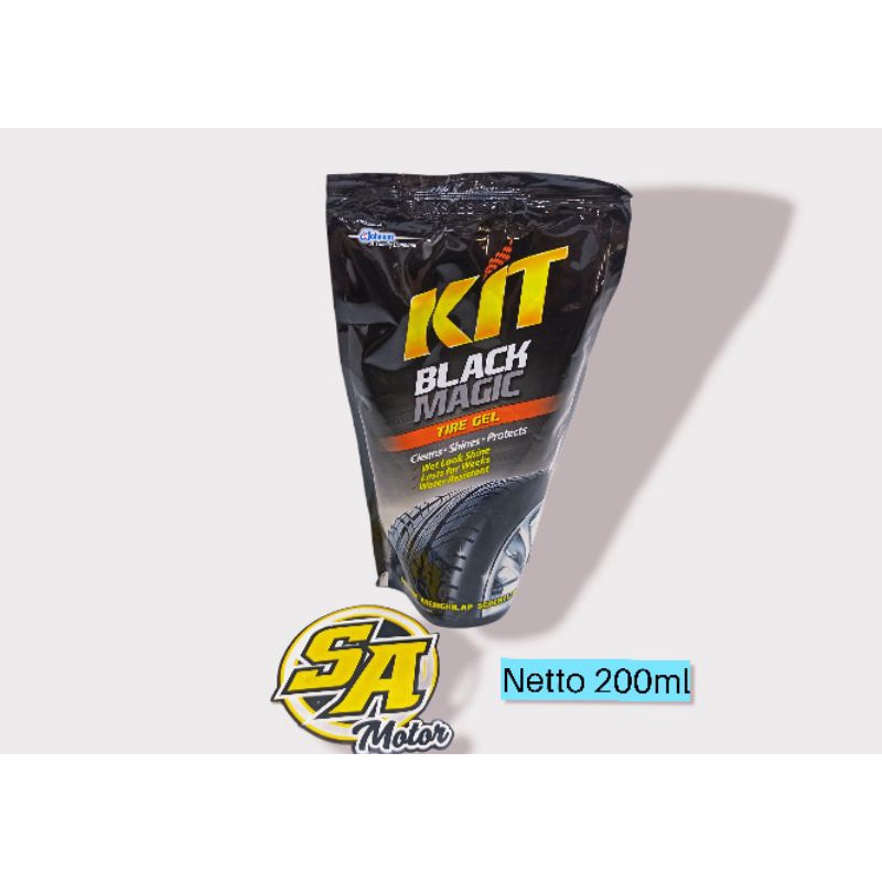 Jual KIT BLACK MAGIC SEMIR BAN TIRE GEL HITAM MENGKILAP NETTO 180ML ...