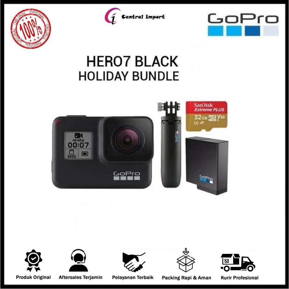 Jual GoPro Hero 7 Black Holiday Bundle Package - GoPro Hero7 Black ...