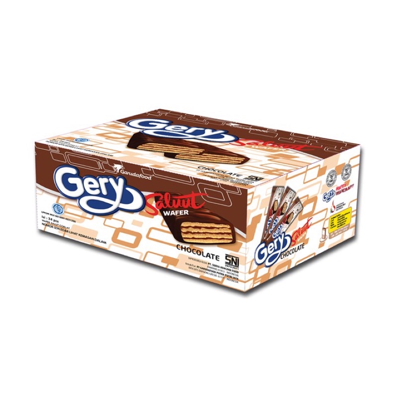 Jual Gery Salut Wafer Cokelat ( 24 pcs x @ 7g ) | Shopee Indonesia
