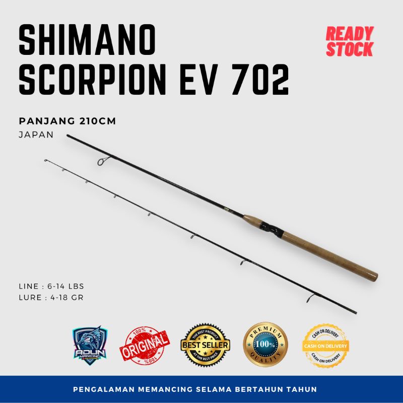 Jual Joran Shimano Scorpion EV 702 R2 Black Japan | Shopee Indonesia