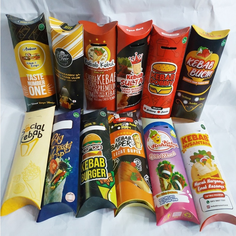 Jual Dus Kebab Jumbo / Bungkus Kebab Jumbo / Dos Kebab Jumbo Duplex ...