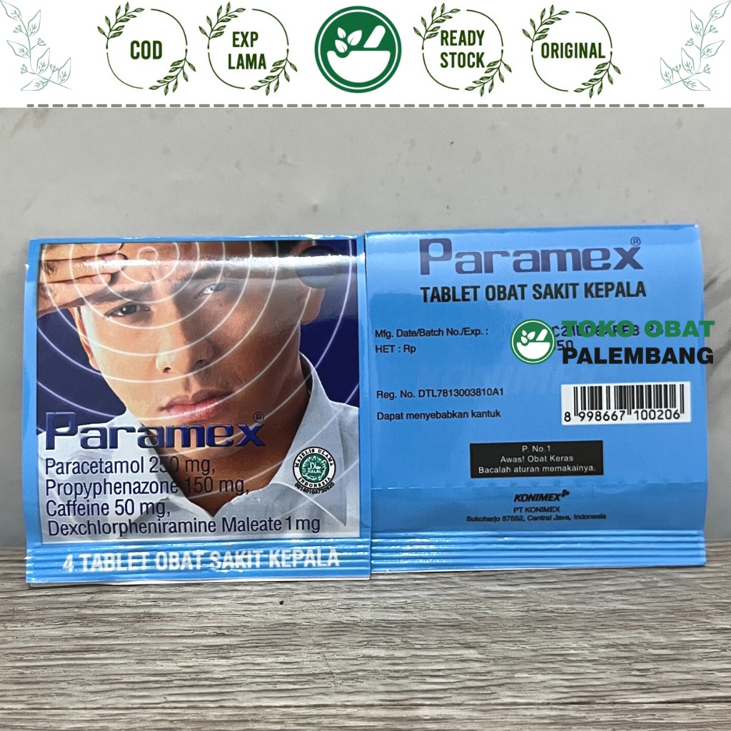 Jual PARAMEX 4 TABLET OBAT SAKIT KEPALA sakit gigi paracematol | Shopee ...