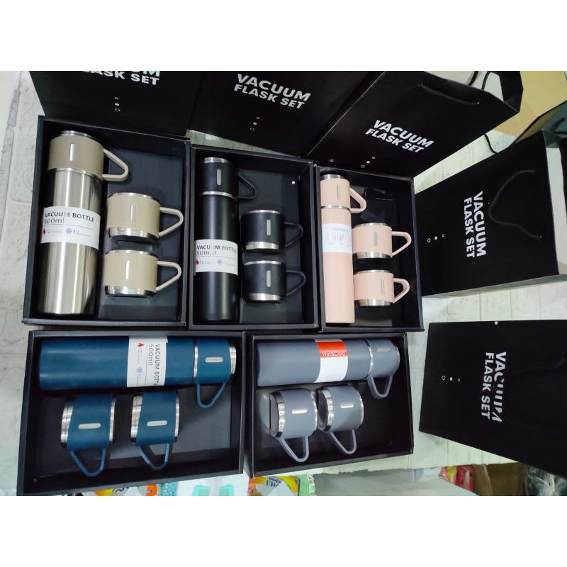 Jual BOTOL MINUM-TERMOS 500ML-VACUUM CUP STAINLESS-VACUUM FLASK SET ...