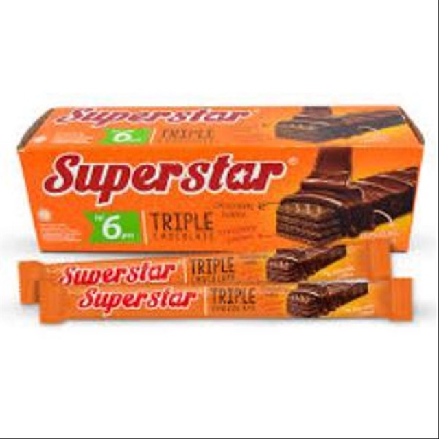 Jual Superstar Superman Wafer Triple Chocolate isi 20 pcSnack Camilan ...