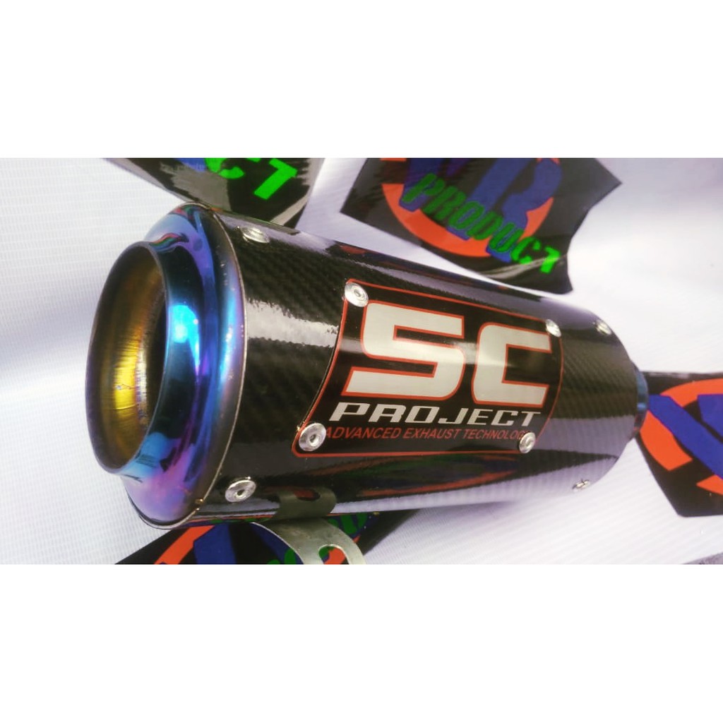 Jual Silencer SC Project Biru Karbon All Motor | Shopee Indonesia