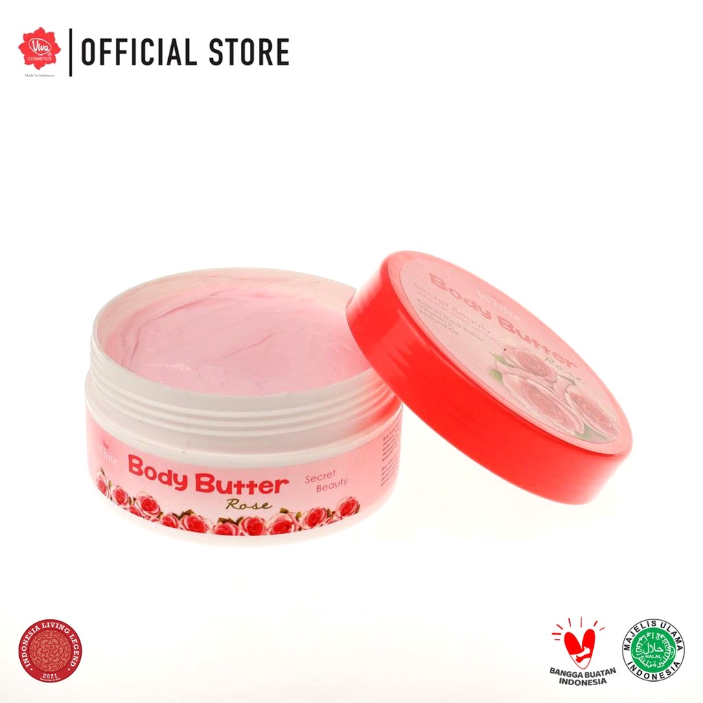 Jual Viva White Body Butter Rose with Vit E (Sari Bunga Mawar) - 200 Gr | Shopee Indonesia