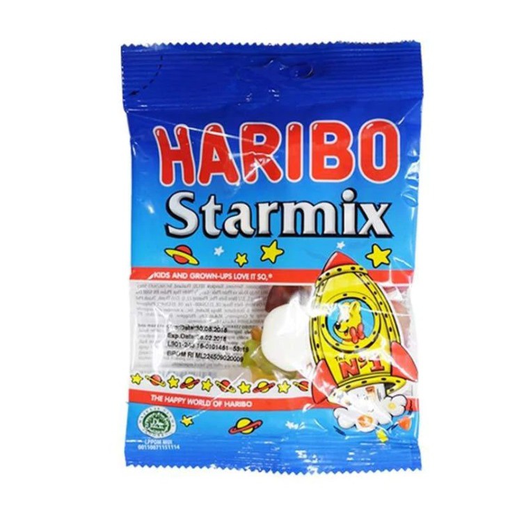 Jual Permen Haribo STARMIX 80gr Gummy Jelly Yupi Candy Rasa Mix ...
